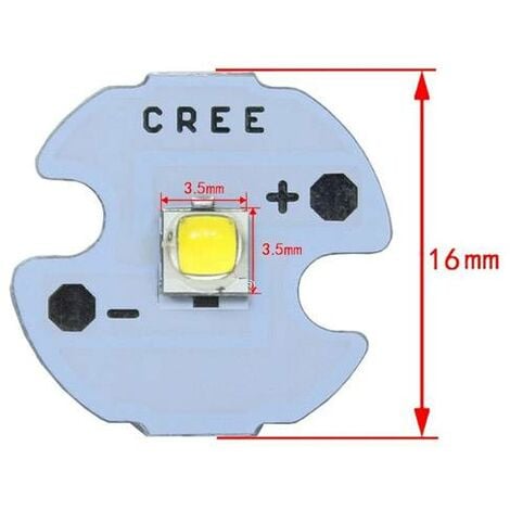 Chip led DC3V, 700mA, SMD3535 CREE, 3W, PCB 16mm, Blanco cálido