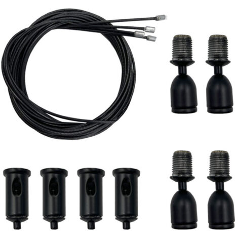 Set de 4 cables de suspensión para instalación de panel led 1m, negro