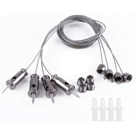 Set de 4 cables de suspensión para instalación de panel led 1m