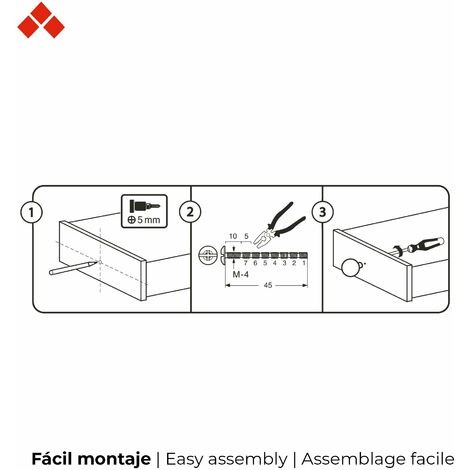 Pomo para Mueble Estilo Decorativo Fabricado en Porcelana - Acero ...