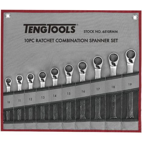 Jeu de 10 clés mixtes racagnac de 10 à 19 mm Teng Tools 6510RMM