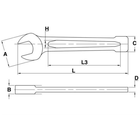 Clé plate à frapper Teng Tools 902024