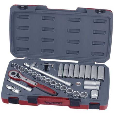 Jeu de douilles 1/2 11-24mm 34 pcs Teng Tools T1234