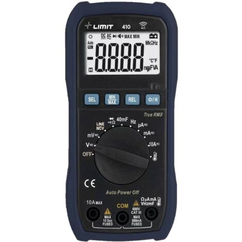 Multimètre digital CAT III 600V mesure courant AC/DC tension DC/AC ...