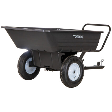 Torros – Remorque simple essieu 225 kg – Caisse en plastique 1016 x 838 ...