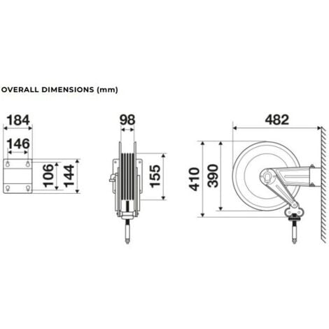 Enrouleur air et eau 18 m Ø G 3/8 (f) 20 bars Inox 304 avec enroulement ...
