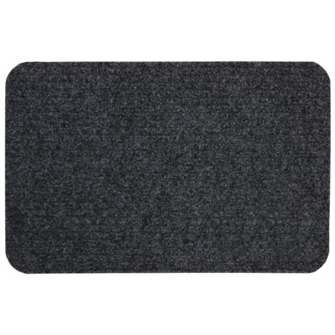 Delta Ribbed Lightweight Indoor Entrance Doormat, 80x50cm, Charcoal