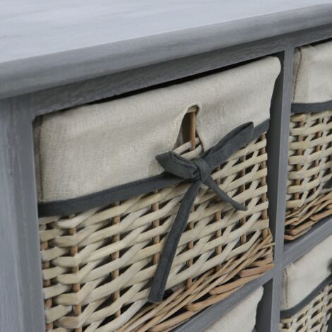 Sherbrone 2+2 Drawer Willow Storage Unit