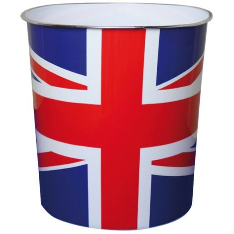 Union Jack Flag Waste Paper Bin, 100% Polypropylene