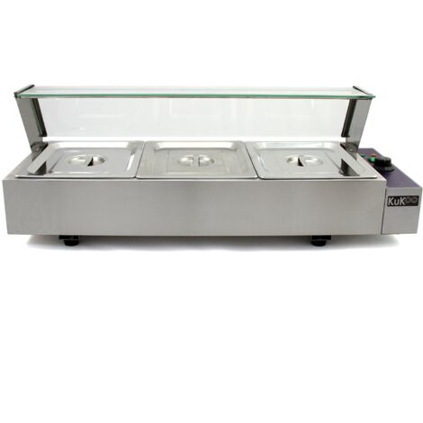 Kukoo Gastro Edelstahl Wasserbad Bain Marie Speisenwärmer Buffetwärmer ...
