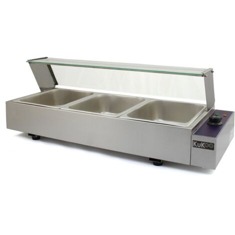 Kukoo Gastro Edelstahl Wasserbad Bain Marie Speisenwärmer Buffetwärmer ...