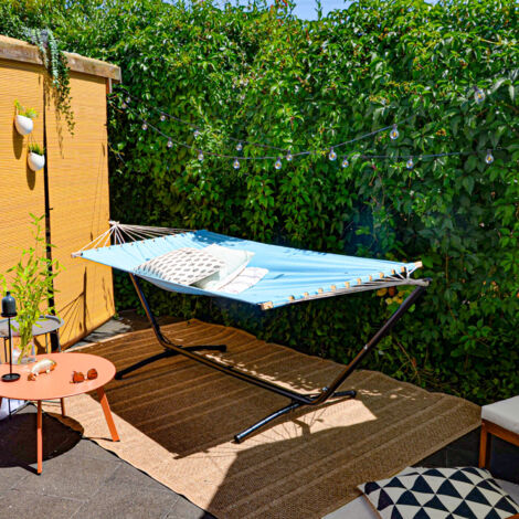 Hamaca Jardin con Soporte - 310cm Amaca con Base - 200x120 Tela Amaca ...