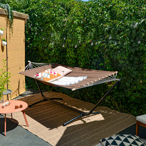 Hamaca Jardin con Soporte - 310cm Amaca con Base - 200x120 Tela Amaca ...