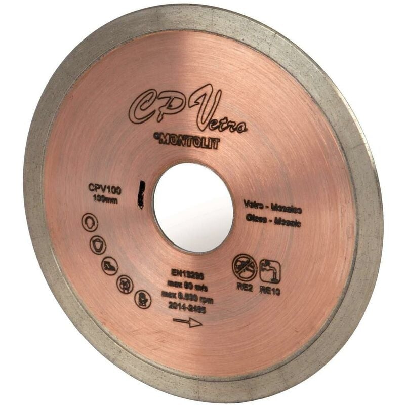 DISCO DIAMANTATO 100 MM MONTOLIT CERMONT CPV100 PER PIASTRELLE IN VETRO