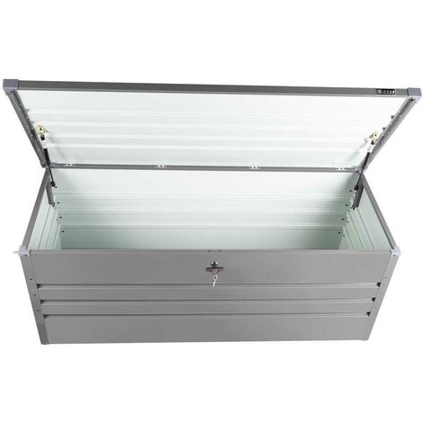 Contenitore box in metallo grigio da giardino 165x70x62 cm Zipper zi ...