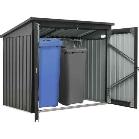 Contenitore per rifiuti in acciaio 2 bidoni x 240 lt Zipper zi-mtb2