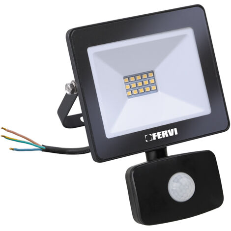 Faretto led 10w da esterno con sensore di movimento e luminositá Fervi ...