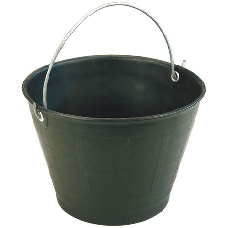 Secchio plastica nero 14 lt per muratore Fervi 0606
