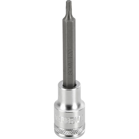Chiave a bussola con inserto lungo torx t25 3/8 Fervi bn424l025a