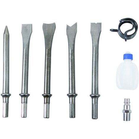 Kit martello scalpellatore + 5 scalpelli pneumatico aria Scheppach