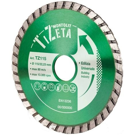 DISCO DIAMANTATO 115 MM MONTOLIT TURMONT TZ115 PER EDILIZIA