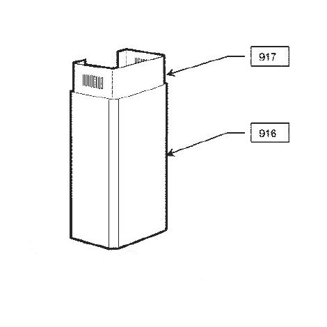 Cheminee inferieure afcpfxprof rep 916 pour HOTTE DE...