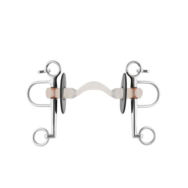 Pelham Nathe con imboccatura in plastica bianca rigida 20 mm ed aste ...