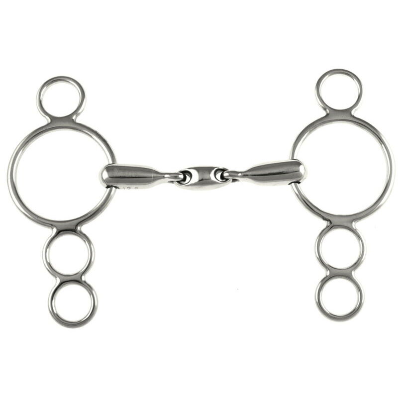 Filetto pessoa snodato in inox pieno con 2 chiamate e imboccatura con ...