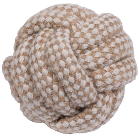 Gioco palla con nodo Boddy Knot Ball per cani: Unica, Naturale