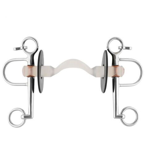 Pelham Nathe con imboccatura in plastica bianca rigida 20 mm ed aste ...