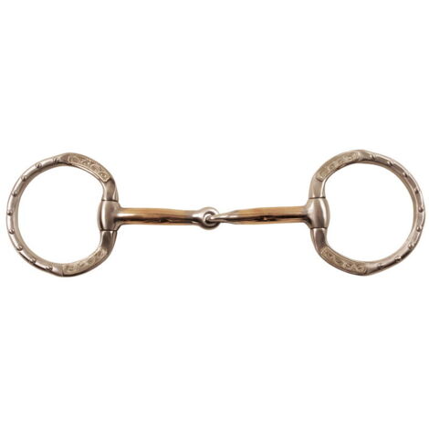 Filetto americano satinato imboccatura in rame e anelli decorati: 12,5 cm