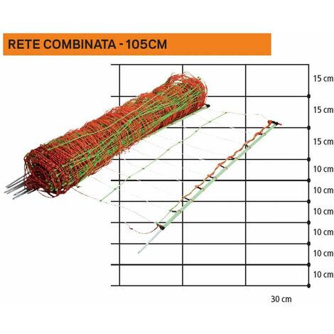 Netz rete Combi per ovini a punta singola lunghezza 105m: Rete altezza ...