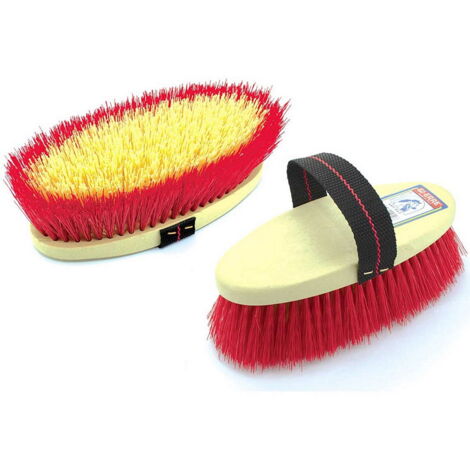 Brusca setole sintetiche medie con dorso in plastica