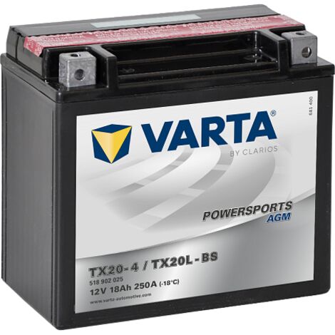 Batterie Moto VARTA Powersports AGM TX20-4 / TX20-BS - 12V 18Ah 250A