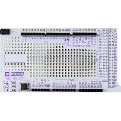 Whadda Protoshield pour Arduino® Mega, prototypage mini breadboard ...