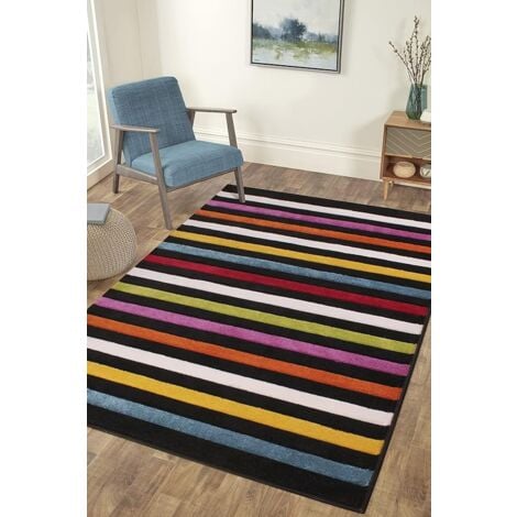 Spectra Carved Stilo Geometric Striped Rainbow Bright Multi Coloured ...