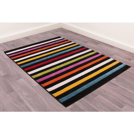 Spectra Carved Stilo Geometric Striped Rainbow Bright Multi Coloured ...
