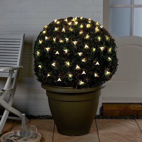 5m Solar Power White Bumble Bee LED Fairy String Lights Garden Outdoor