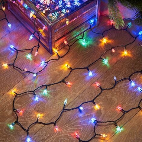11.9m Mutli Colour Traditional Style LED Christmas Fairy String Lights ...