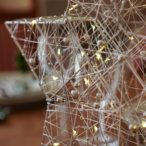 38cm LED Christmas Star Wire Silhouette Decoration Indoor Home Window ...