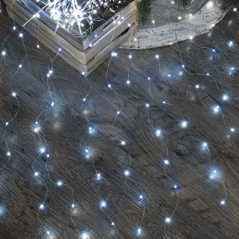 1m Plug In Multi Strand Firefly Wire Lights White Flash Bulb LEDs