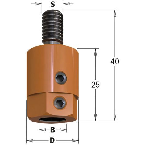 301.000.01 MANDRIN POUR PERCEUSES DX S=M8 F=10