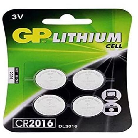 Blister 4 Batterie a Bottone Litio CR2016