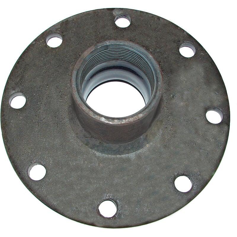 Flanschplatte für Elektroheizstäbe 1 1/2" IG 8-Loch Lochkreis 145 mm ...