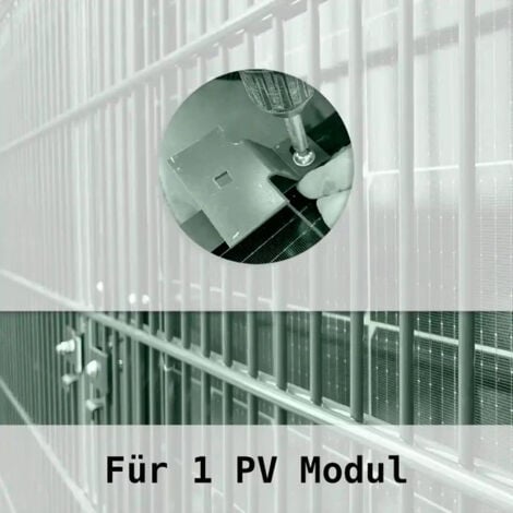 Zaun PV Montagepaket für 1 PV-Modul mit Montagematerial Schwarz M2B ...