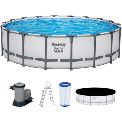 Steel Pro MAX™ Frame Pool Komplett-Set mit Filterpumpe Ø 549 x 132 cm ...