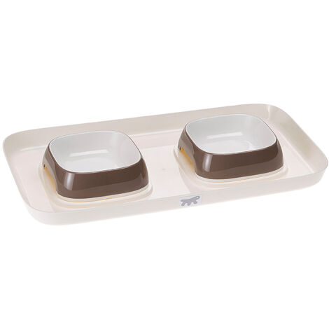 Ferplast GLAM TRAY Vassoio in plastica con ciotole per cani e gatti ...