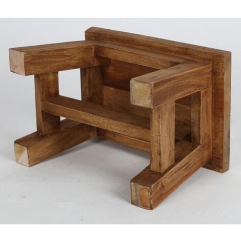 Holz-Hocker Ranch 30x20x20cm Holzhocker Blumenhocker Schemel ...