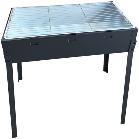 Holzkohlegrill Grill Kohlegrill 76 x 58 x 78,5 cm Edelstahl Standgrill ...
