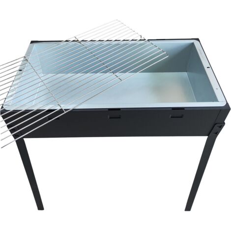Holzkohlegrill Grill Kohlegrill 76 x 58 x 78,5 cm Edelstahl Standgrill ...